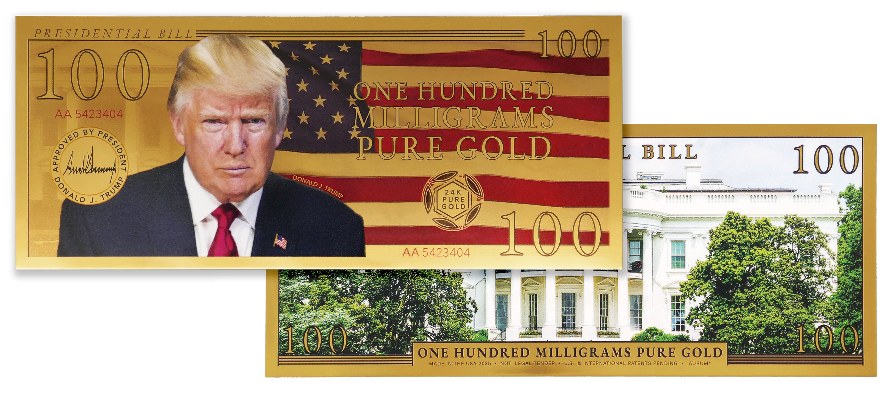 Presidential Gold Aurum® Note – Trump Coins