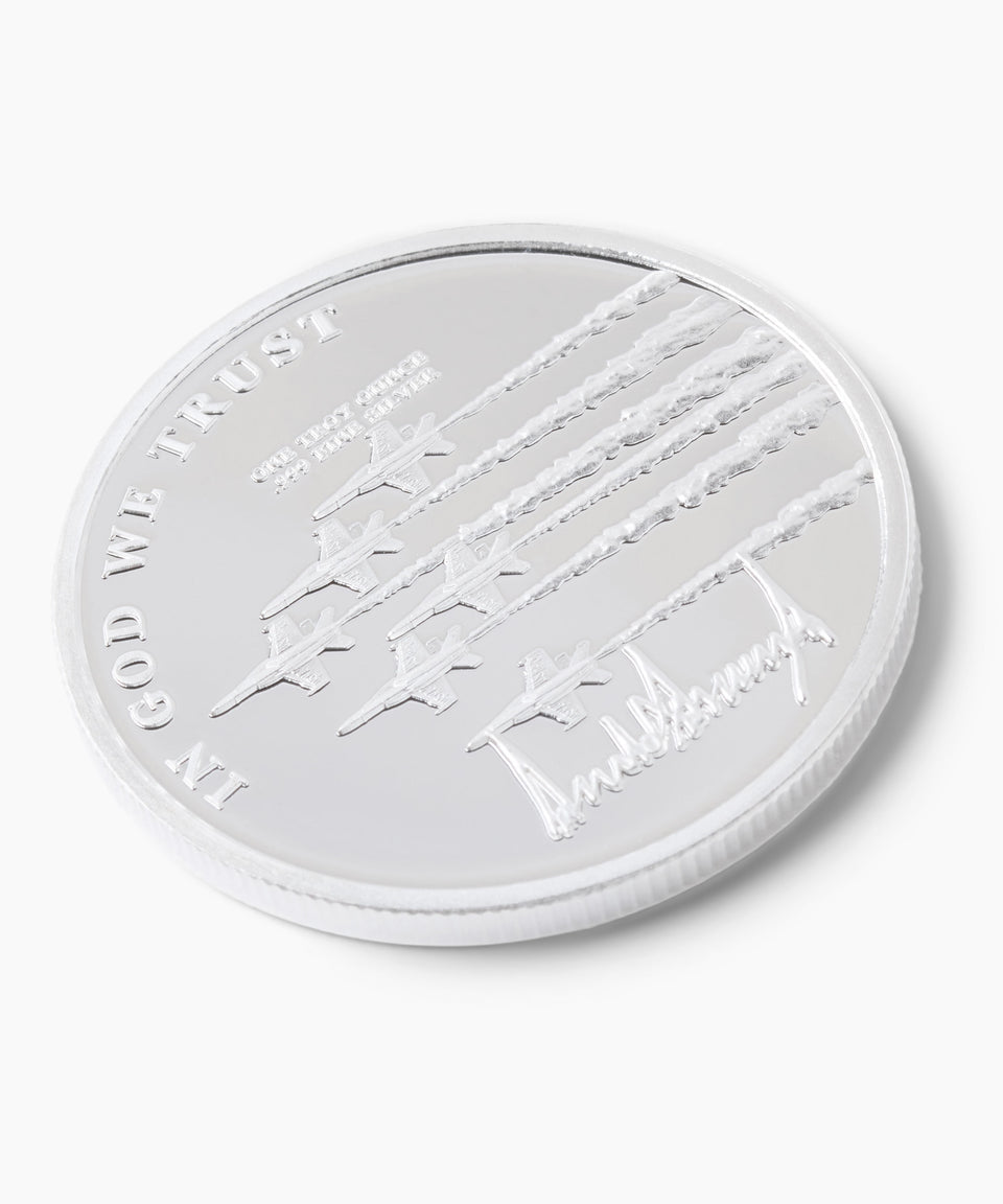 President Trump Liberty Jets Silver Medallion (Certified) – Trump Coins