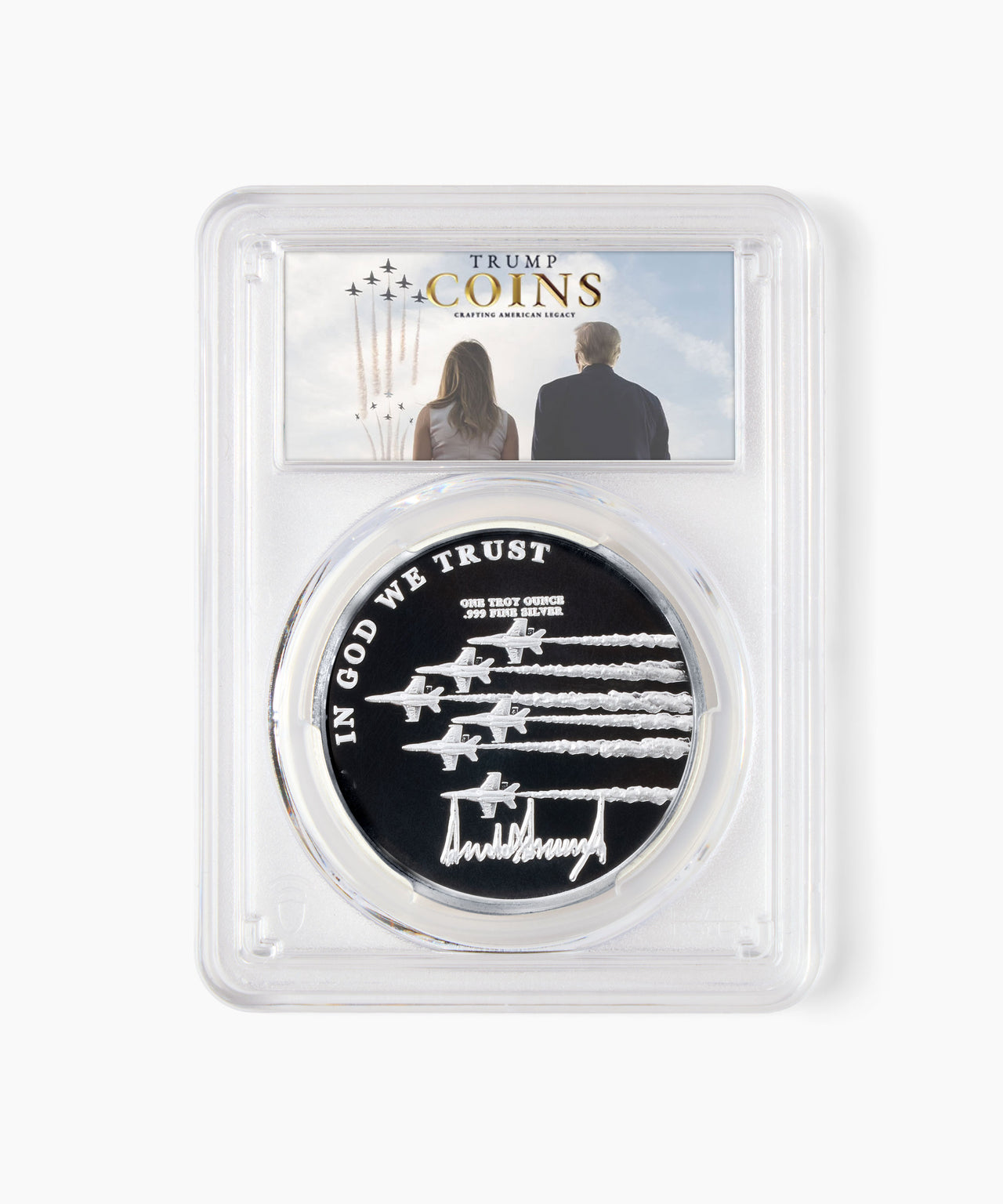 President Trump Liberty Jets Silver Medallion (Certified) – Trump Coins