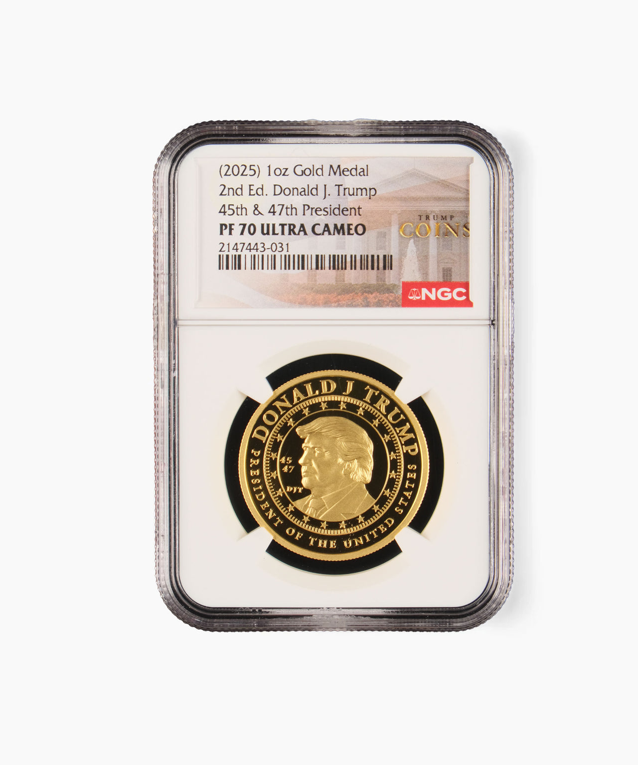 1oz PF70 President Trump Second Edition Gold Medallion – Trump Coins